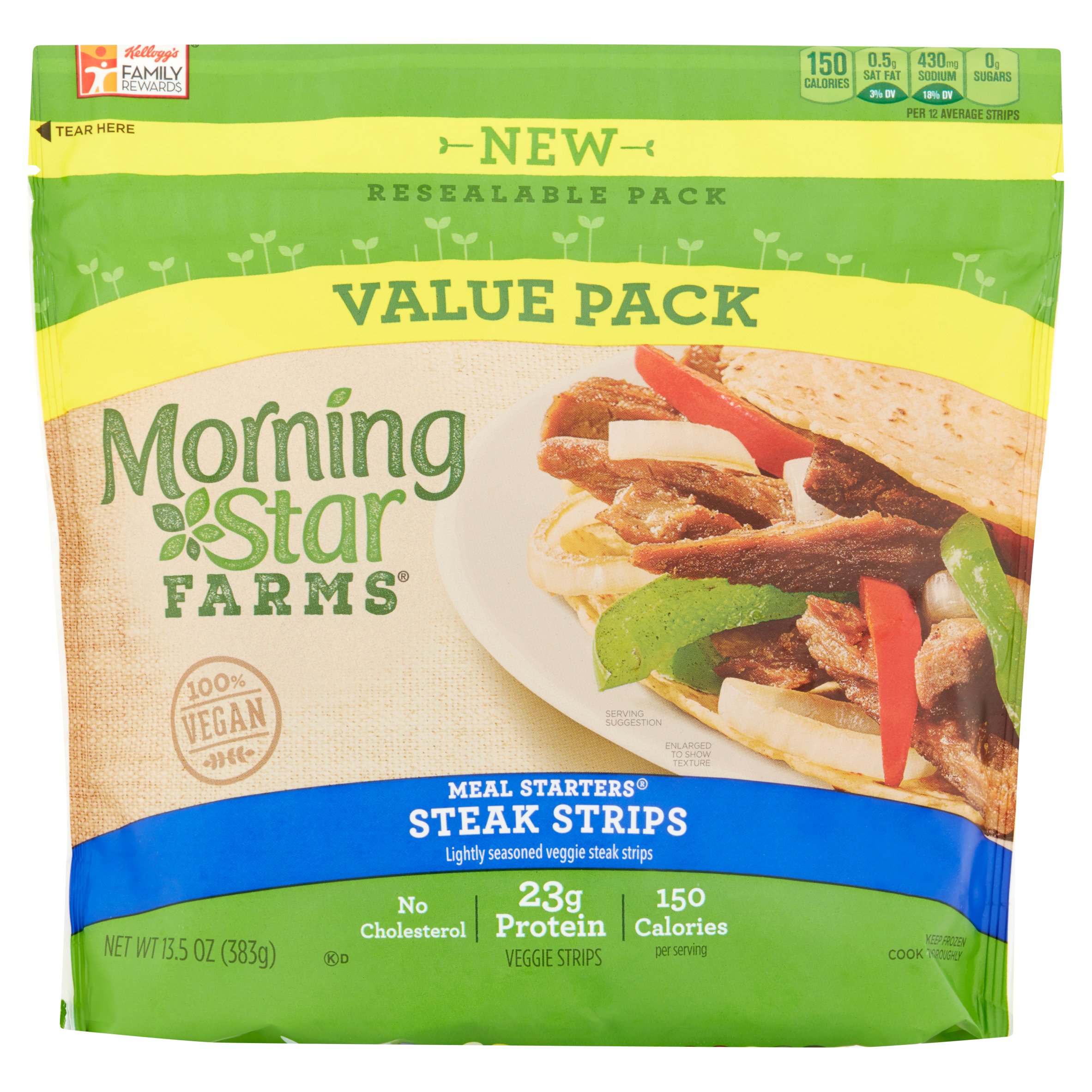 MorningStar Farms Veggie Meal Starters Steak Strips (Ingredients ...